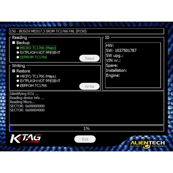 KTag Chiptuning Kit: Alientech K-Tag Chip Tuning for Car/Engine ...